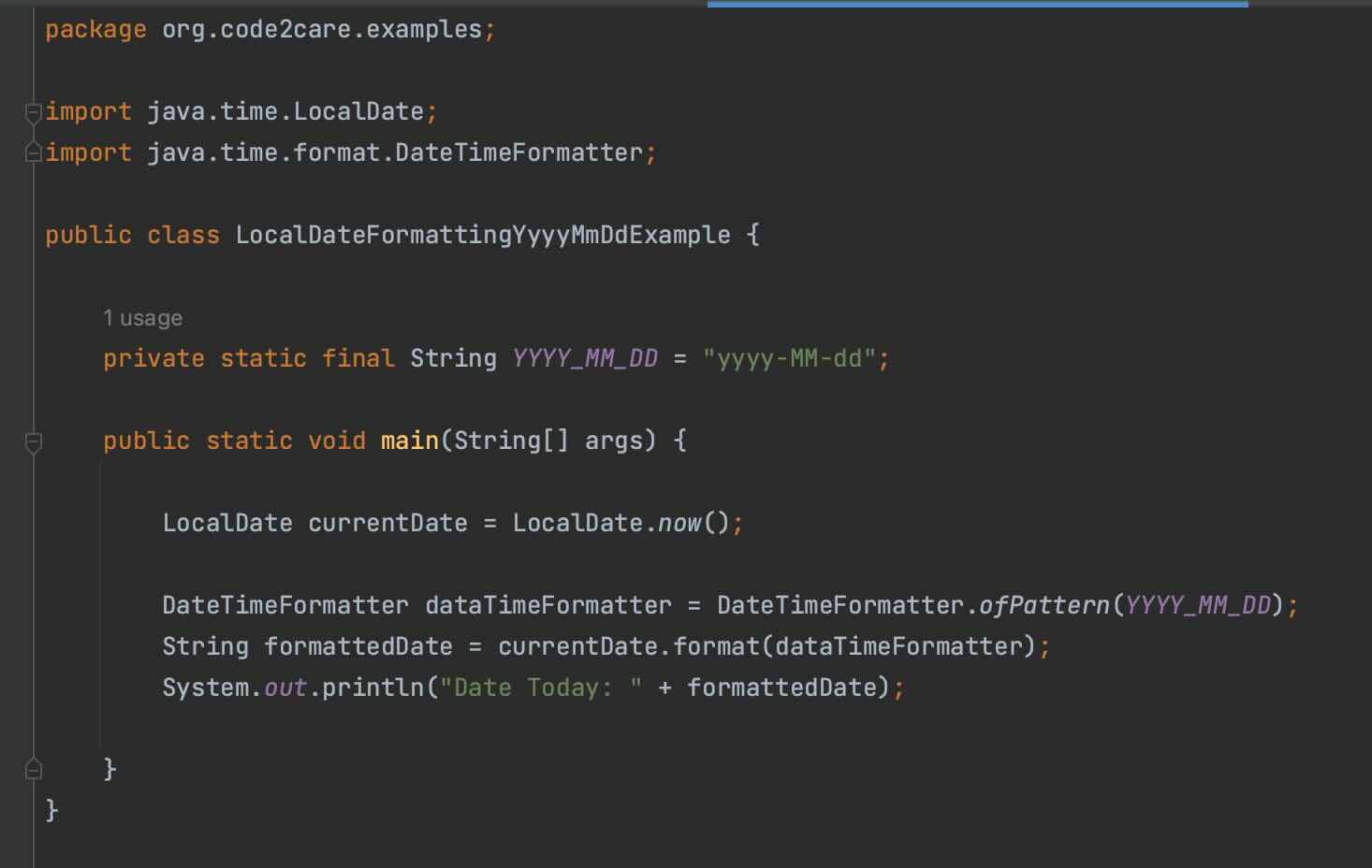 How To Create Date In Yyyy MM dd Format In Java